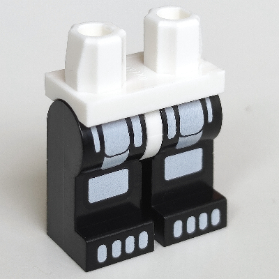 LEGO PART 970c03pr9991 Hips and Black Legs with Toes and Skeleton Legs ...