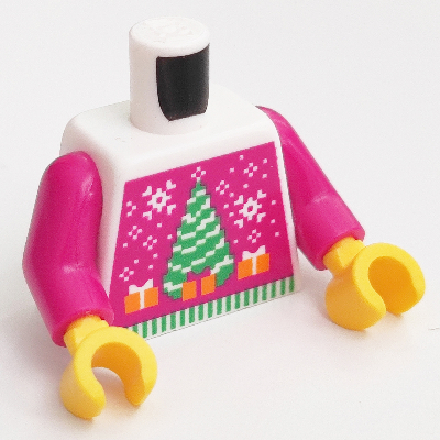 LEGO PART 973c37h01pr9997 Torso, Christmas Sweater with White ...