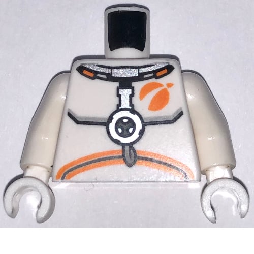 LEGO PART 973c27h27pr4710 Torso Space Suit, Gray Chest Device, Orange ...