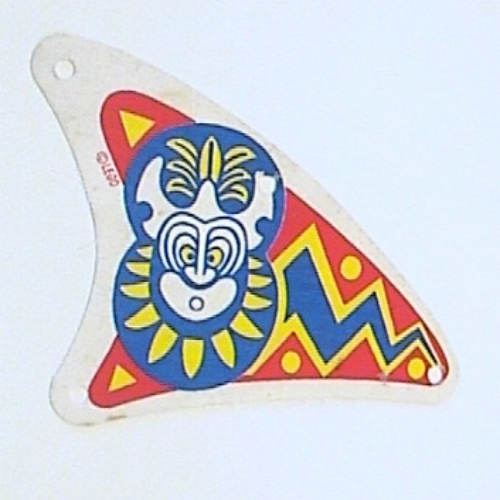 LEGO PART upn0337 Sail, Triangular, Curved with Islander Print ...