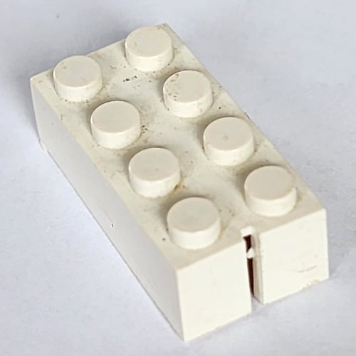 LEGO PART upn0041 Brick 2 x 4 without Bottom Tubes, Slotted (with 1 ...