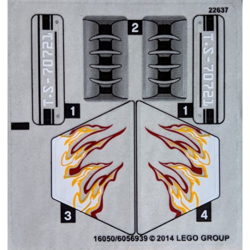LEGO PART 16050 Sticker Sheet for Set 70721-1 | Rebrickable - Build ...