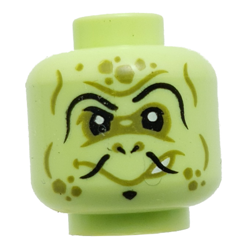 LEGO PART 28621pr4091 Minifig Head Turtle Minister, Olive Green ...