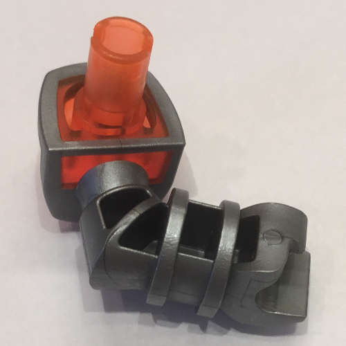 LEGO PART 24101c01 Arm Left with Trans-Neon Orange Shoulder and Pin ...