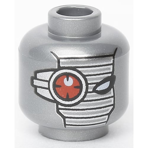 LEGO PART 3626cpr0025 Minifig Head Deadshot, Silver Face Mask, Red ...