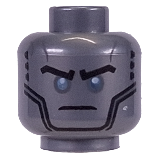 LEGO PART 3626cpr9642 Minifig Head Zane, Robot Black and Dark Azure ...