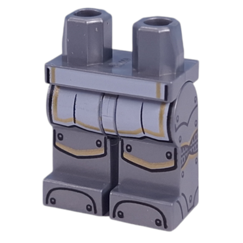 LEGO PART 970c30pr0002 Hips and Flat Silver Legs with White Tabard ...
