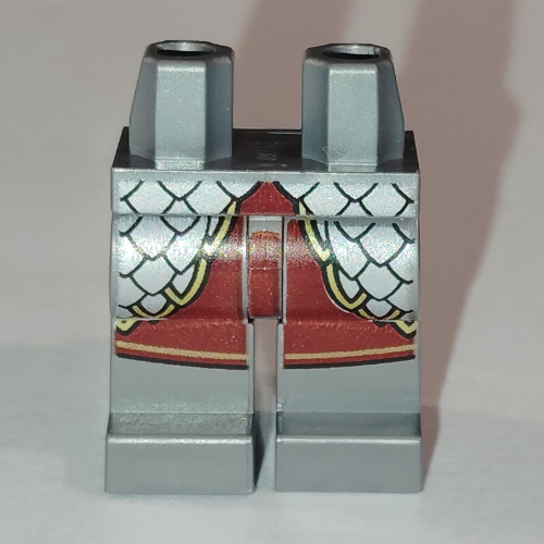 LEGO PART 970c30pr0004 Hips and Flat Silver Legs with Dark Red Coat ...