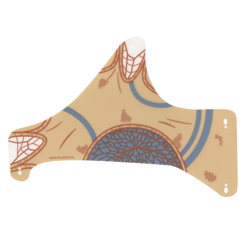 LEGO PART 102224a Tent, 4 Sand Blue Stripes, Dark Orange Trim and ...