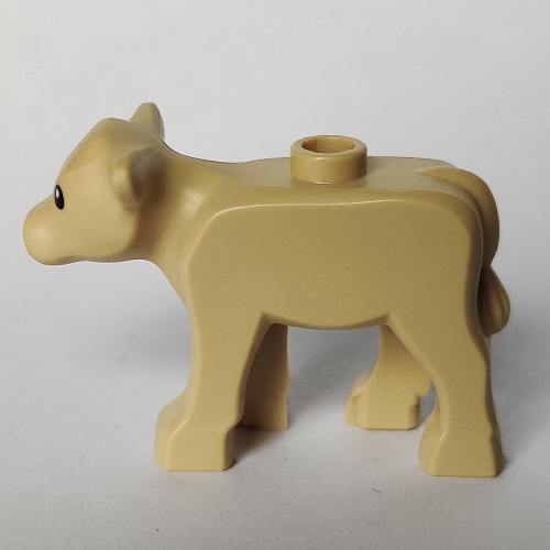 LEGO PART 1568pr0001 Animal, Cow, Baby / Calf with Black Eyes and White ...
