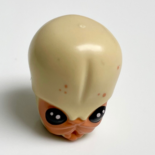 LEGO PART 16471pr0001 Minifig Head Special, Bith with Black Eyes and ...