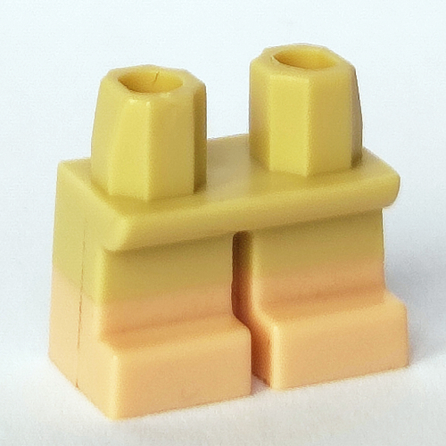LEGO PART 16709pat02 Legs Short with Light Nougat Feet Pattern [Multi ...