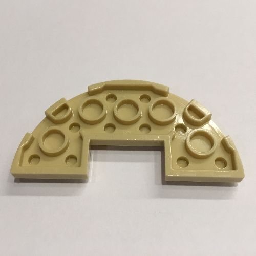 LEGO PART 18646 Plate Round Half 3 x 6 with 1 x 2 Cutout | Rebrickable ...