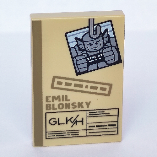 LEGO PART 26603pr0118 Tile 2 x 3 with Case File, Photo of Abomination ...