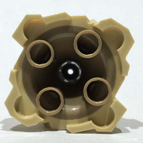 LEGO PART 28376pat0002 Lower Body, Swirling Rocks over Dark Tan Cone ...