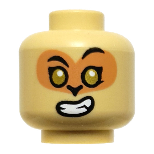 LEGO PART 28621pr4224 Minifig Head Monkey King, Gold Eyes, Happy, Red ...
