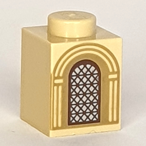 LEGO PART 3005pr0038 Brick 1 x 1 with Arched Window print | Rebrickable ...