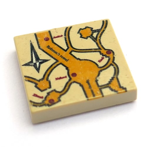 LEGO PART 3068bpr0179 Tile 2 x 2 with Marauder's Map Print ...