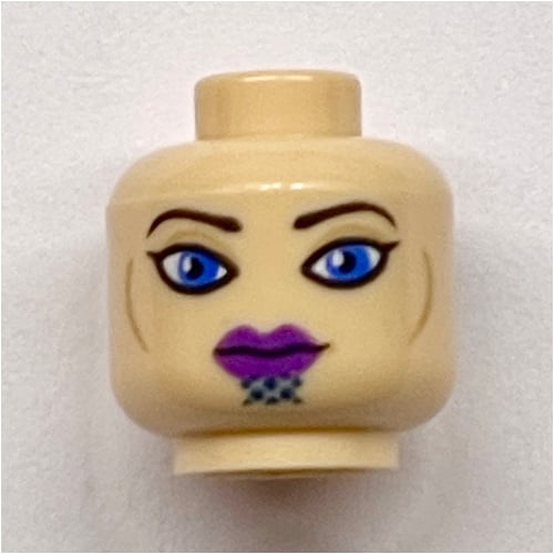 LEGO PART 3626bpr0787 Minifig Head Luminara Unduli, Dual Sided, Purple ...