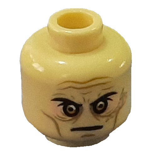LEGO PART 3626cpr1443 Minifig Head Darth Vader, Orange Eyes, Wrinkles ...