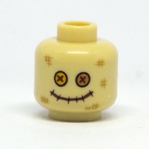 LEGO PART 3626cpr2760 Minifig Head Scarecrow Buttons for Eyes, Stitched ...
