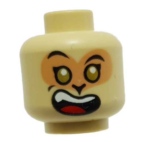 LEGO PART 3626cpr3206 Minifig Head Monkey King, Gold Eyes, Open Mouth ...
