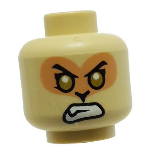 LEGO PART 3626cpr3206 Minifig Head Monkey King, Gold Eyes, Open Mouth ...