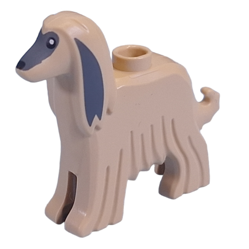 LEGO PART 5189pr0001 Animal, Dog Afghan Hound with Dark Bluish Grey ...