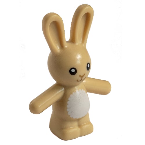 LEGO PART 66965pr0001 Animal, Rabbit / Bunny with Face and White Fur ...