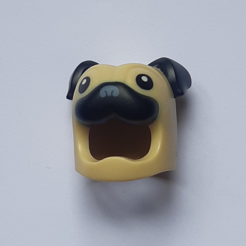 LEGO PART 73662pr0001 Costume / Mask, Dog, Pug Print | Rebrickable ...