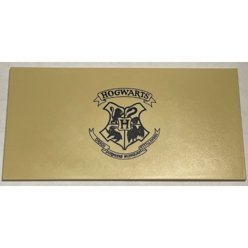 LEGO PART 90498pr0009 Tile 8 x 16 with Bottom Tubes and Black Hogwarts ...