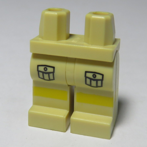 LEGO PART 970c26pr0172 Hips and Tan Legs with Cargo Pockets Front and ...