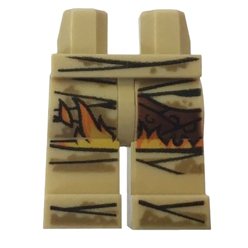 LEGO PART 970c26pr1733 Hips and Tan Legs with Bandage Wraps, Fire ...