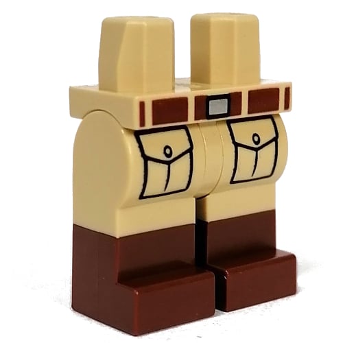 LEGO PART 970c26pat19pr0001 Hips with Tan Legs and Reddish Brown Boots ...