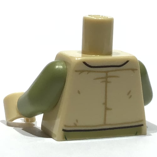 LEGO PART 973c20h26pr5287 Torso Vest with Pocket, Open over Sand Green ...