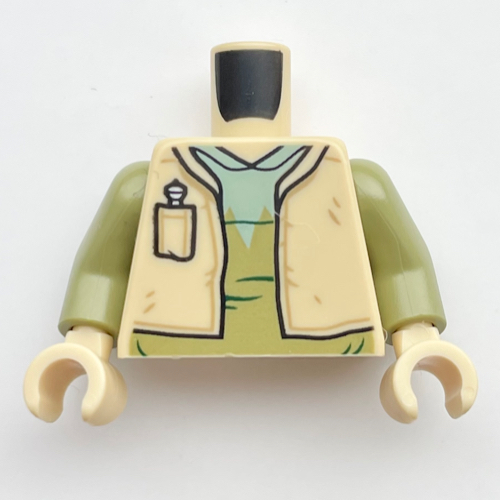 LEGO PART 973c20h26pr5287 Torso Vest with Pocket, Open over Sand Green ...