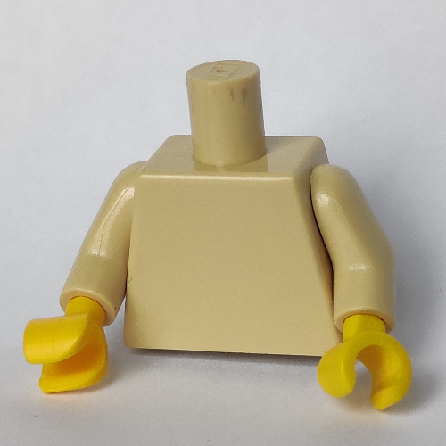 LEGO PART 973c26h01 Torso, Tan Arms, Yellow Hands [Plain] | Rebrickable ...