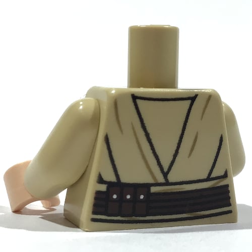 LEGO PART 973c26h02pr0001 Torso Robe, Dark Brown Belt print, Tan Arms ...