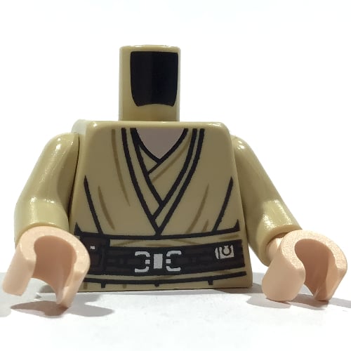 LEGO PART 973c26h02pr0001 Torso Robe, Dark Brown Belt print, Tan Arms ...