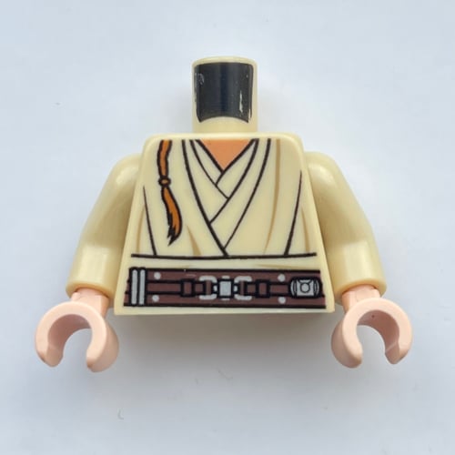 LEGO PART 973c26h02pr2095 Torso Robe, Brown Belt Print and Padawan ...