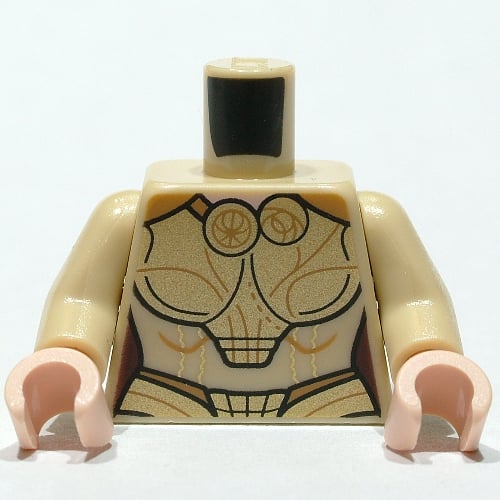 LEGO PART 973c26h02pr5316 Torso Armor, Gold Chestplate and Belt Print ...