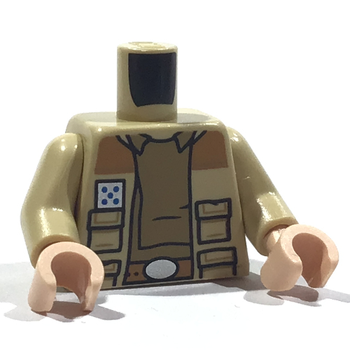 LEGO PART 973c26h02pr7024 Torso, Rebel Trooper Uniform, Jacket, Badge ...