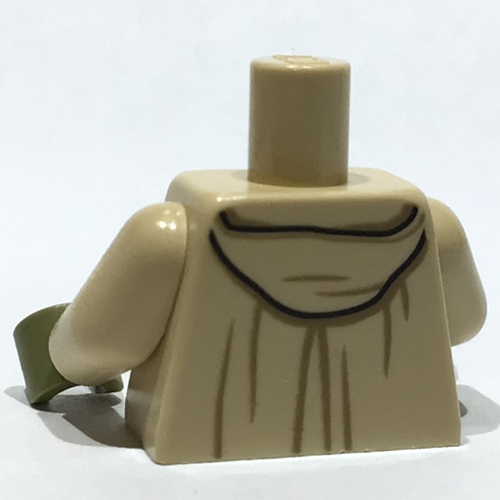 LEGO PART 973c26h20pr6770 Torso Robe, Dark Tan Undershirt, Olive Green ...