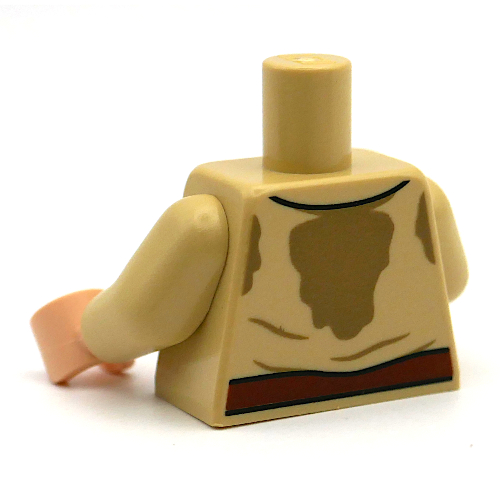 LEGO PART 973c26h23pr6218 Torso Shirt, Pockets, Dark Brown Belt print ...