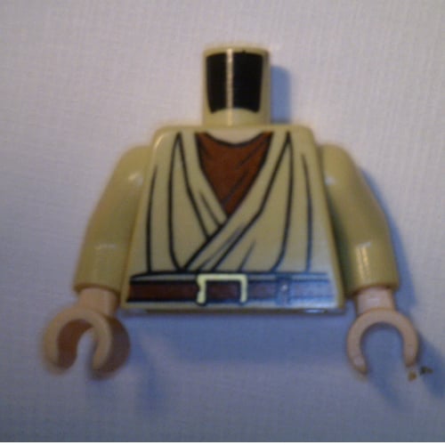 LEGO PART 973c26h02pr0530 Torso Robe, Light Nougat Neck, Brown Belt ...