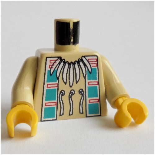LEGO PART 973c26h01pr0105 Torso Buckskin Tunic with American Indian ...
