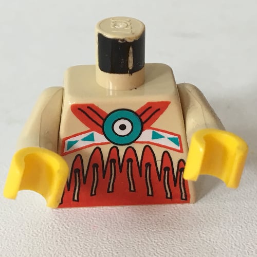LEGO PART 973c26h01pr0106 Torso Buckskin Tunic with American Indian ...