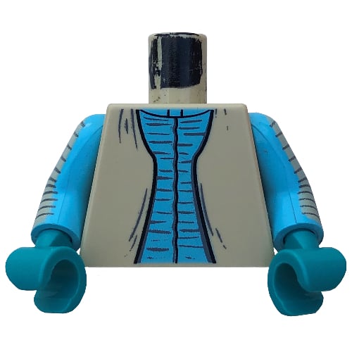 LEGO PART 973c54h46pr0323 Torso Vest with Sky Blue Shirt Print (Greedo ...