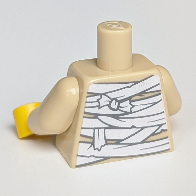 LEGO PART 973c26h01pr9996 Torso White Bandage Wrapping Print, Tan Arms ...