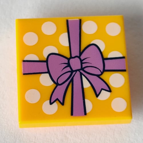 LEGO PART 11203pr0012 Tile Special 2 x 2 Inverted with White dots on ...